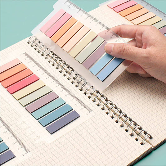 200pcs Colourful Sticky Index Labels Postie Notes with Ruler – Ego Store